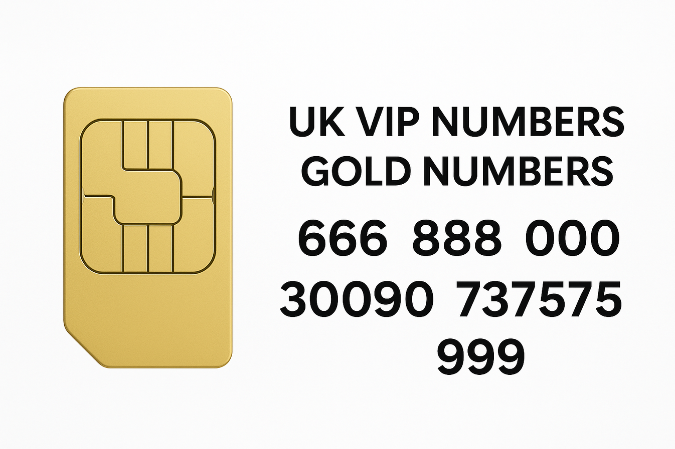 UK VIP Numbers – Gold Numbers 111, 666, 777, 888 & 000 Patterns ...